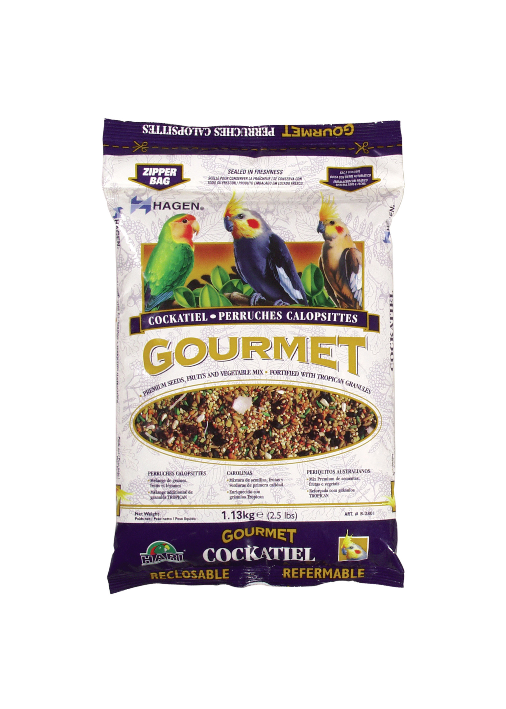 Hagen Gourmet Seed Mix for Cockatiels and Small Hookbills Mix 1.13kg 2. ...