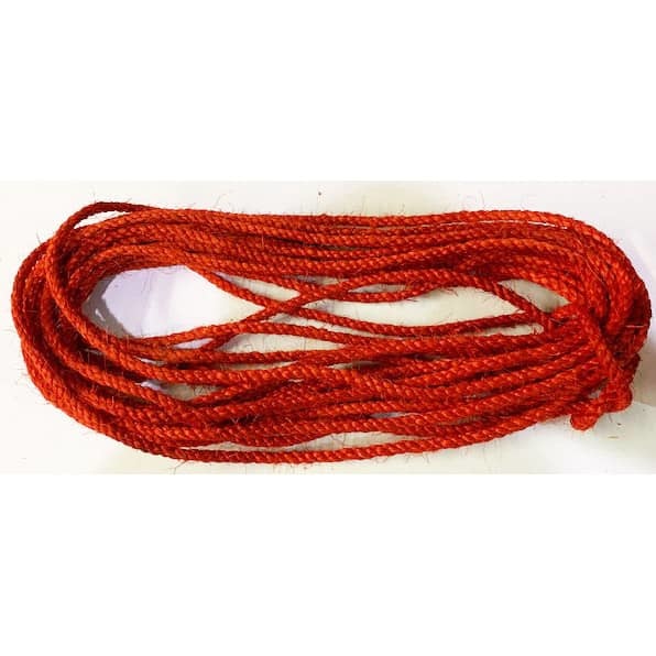 Zoo Max Red Sisal Rope (1/4" diameter x 50 feet) - Chirp N Dales Pet Supply