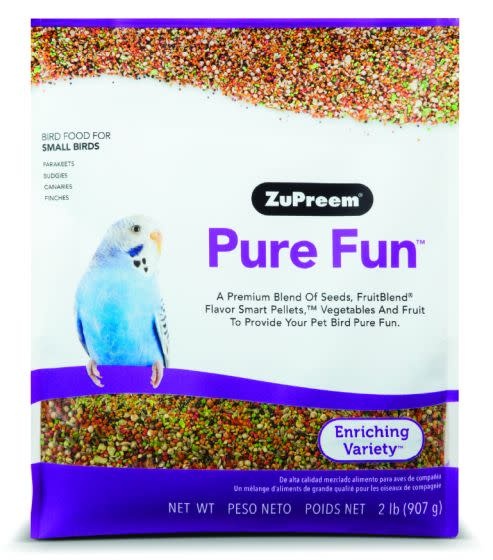 ZuPreem "Pure Fun" Food For Parakeet, Budgies, Parrotlet & Small Birds ...