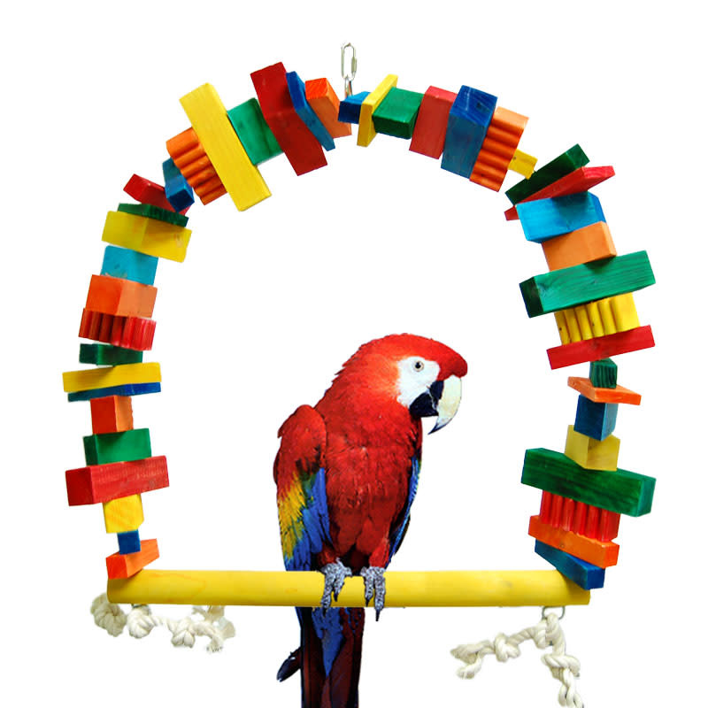 Zoo Max Block Perch Wooden Swing 24"H X 22" W - Chirp N Dales Pet Supply