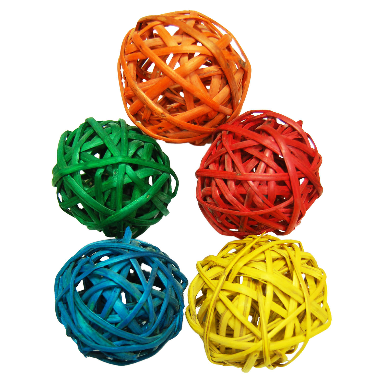Zoo Max 3" Colored Bamboo Ball 201234 - Chirp N Dales Pet Supply