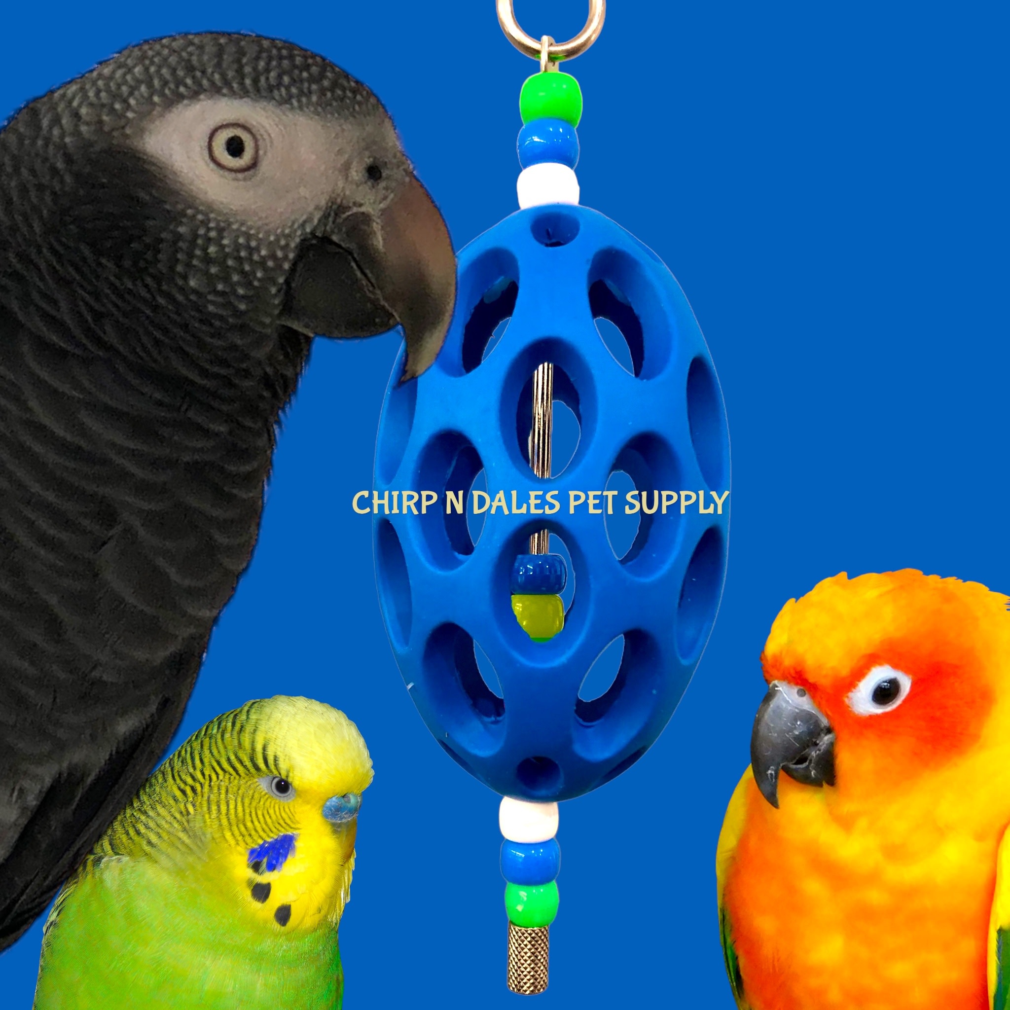 Bonkers Holy Moly Mini Foraging Ball 7” x 2” - Chirp N Dales Pet Supply