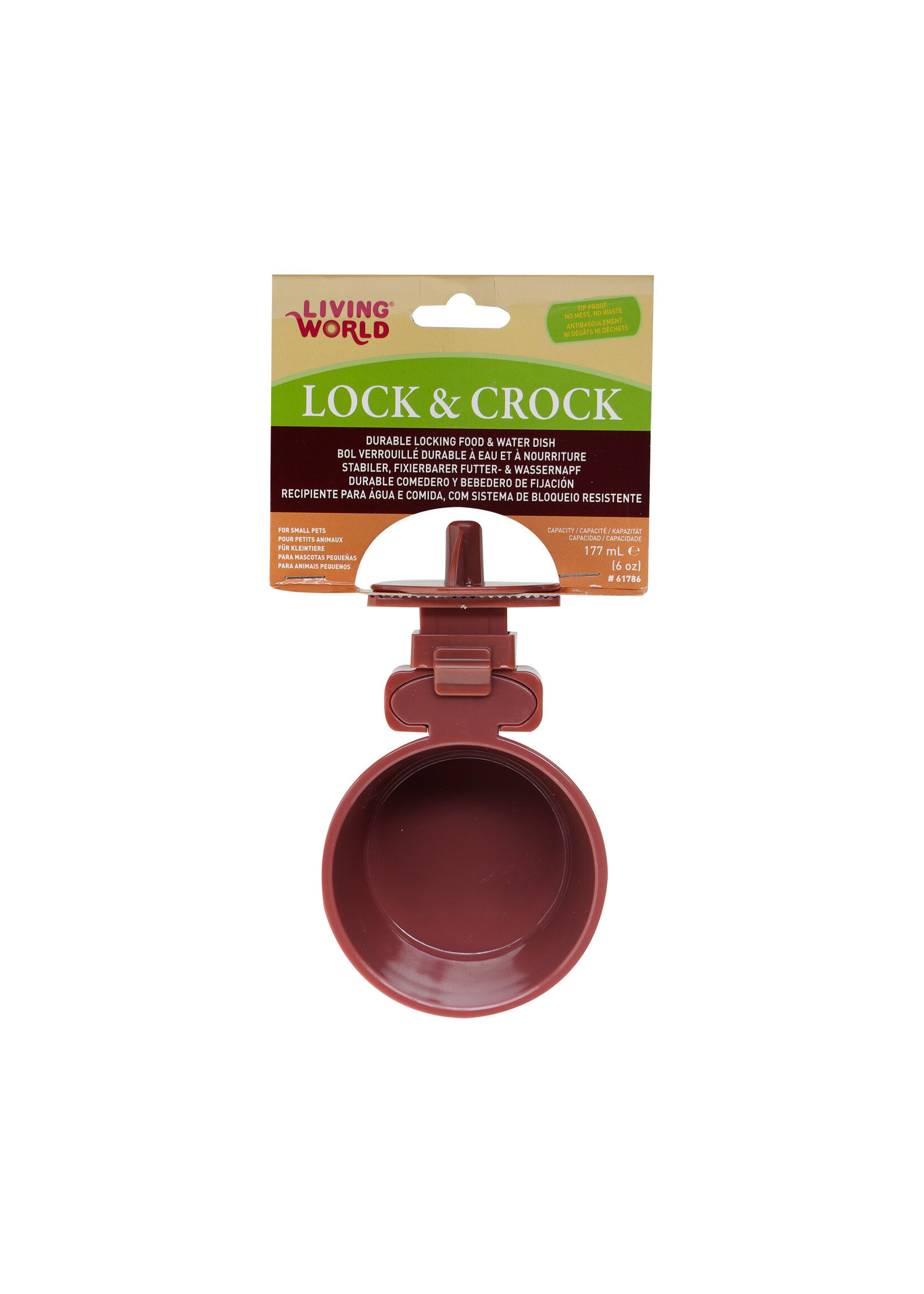 Living World Lock & Crock Dish, 6 oz. - Chirp N Dales Pet Supply