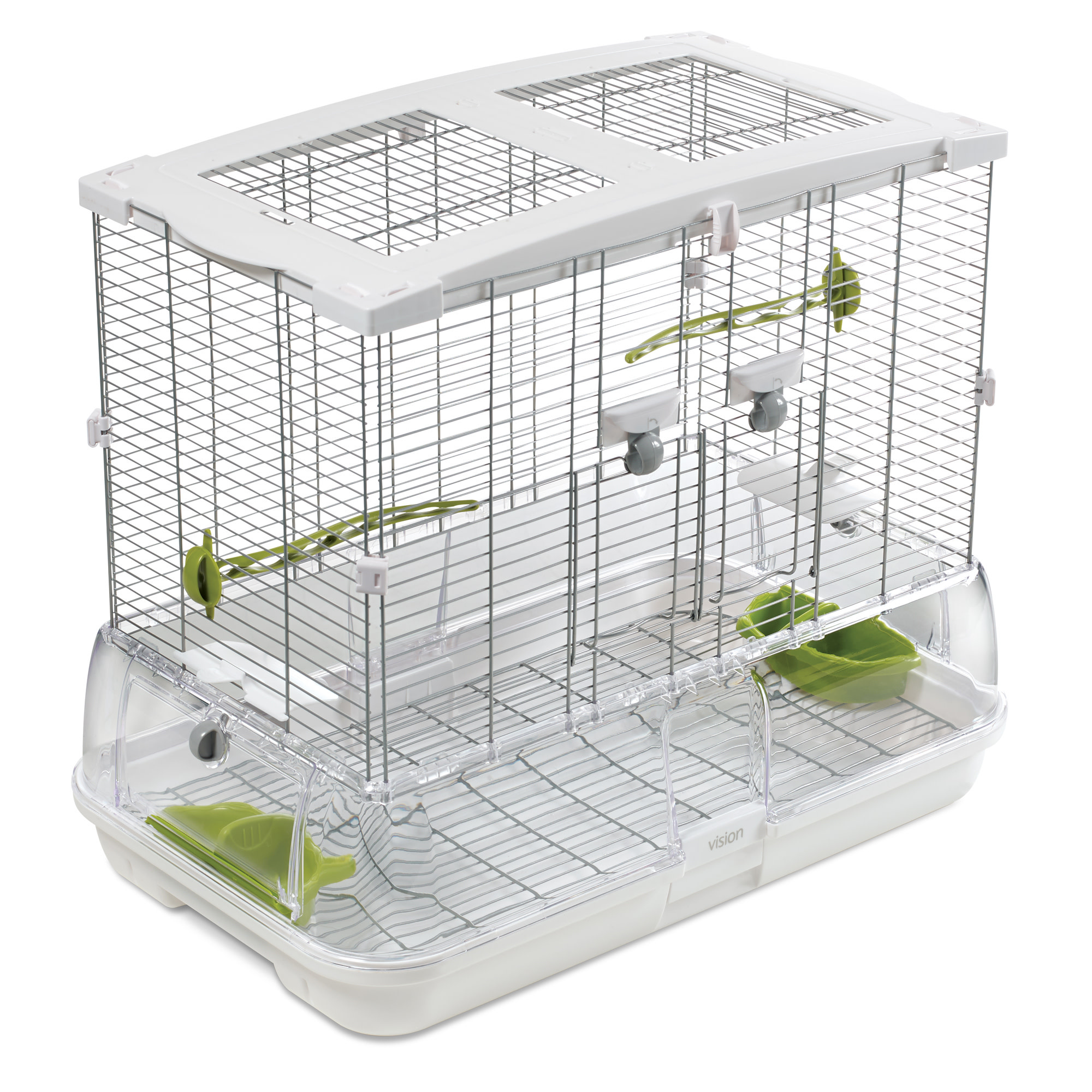 Vision Medium Bird Cage #M01, 25"x16"x21", Small Wire, Single Height ...