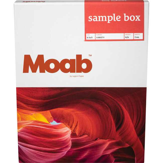 MOAB Moab Paper Sampler - 8.5x11 - 24 Sheets - Looking Glass Photo & Camera