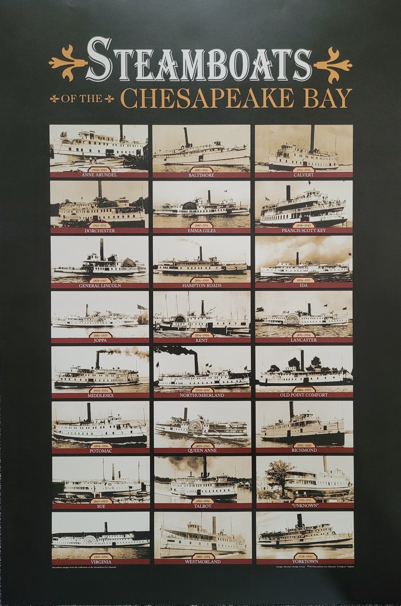 Poster, Steamboats A to Z - Steamboat Era Museum Shop