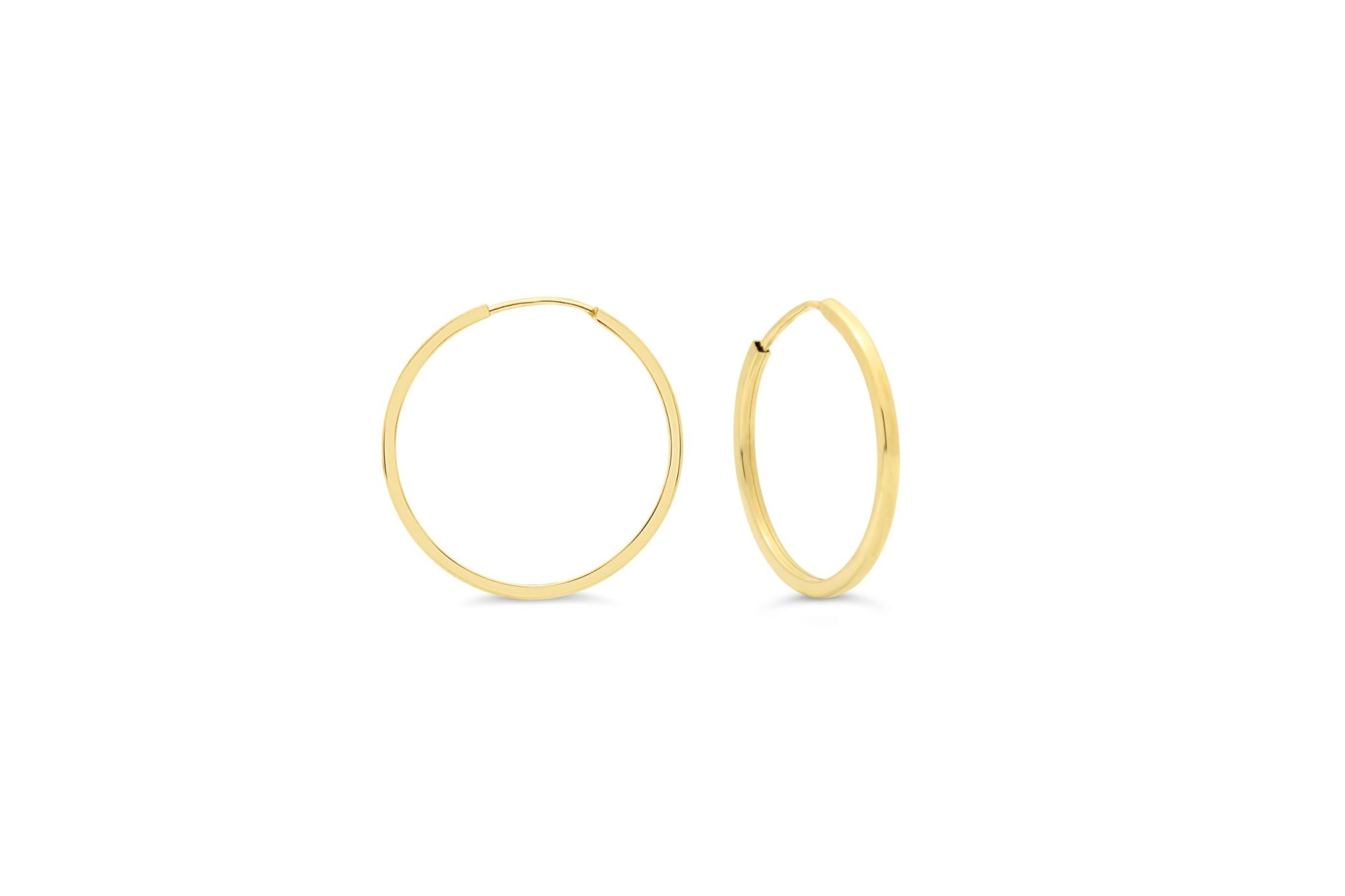 10K Endless Yellow Gold Square Tube Sleeper Earrings- Small - Taylor's ...