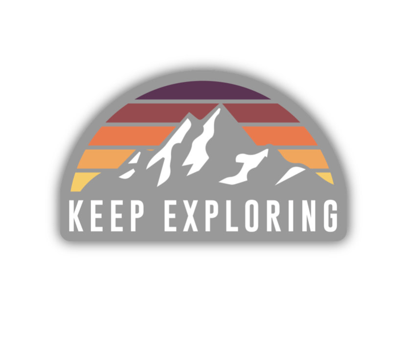 Keep exploring sticker - Rustic Rose