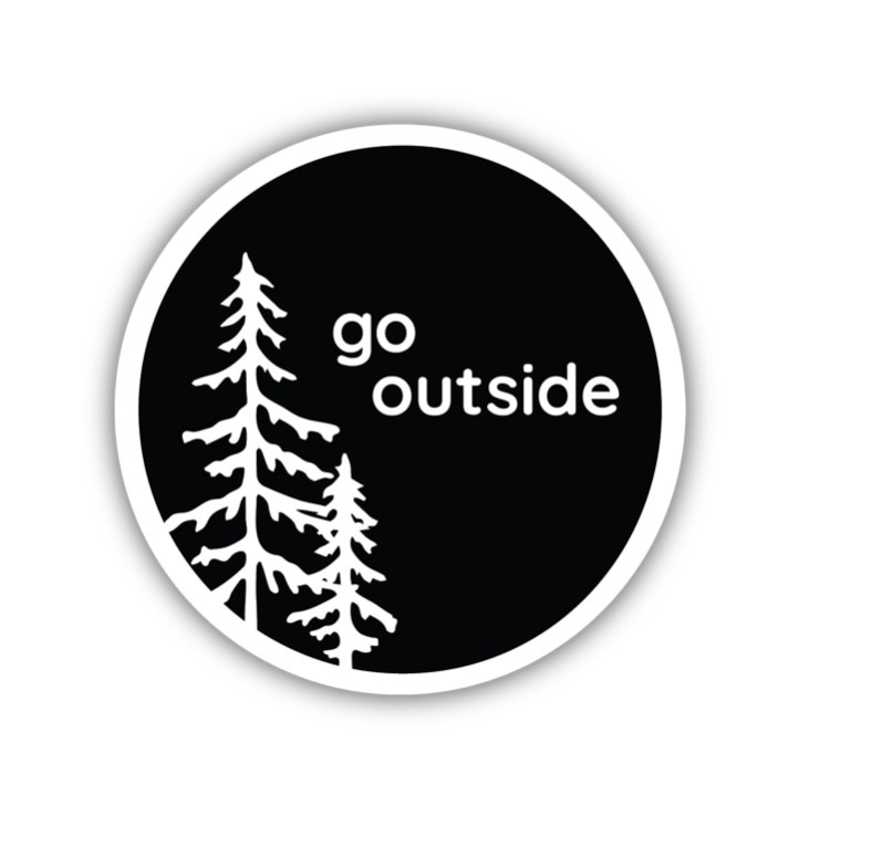 Go outside tree sticker - Rustic Rose