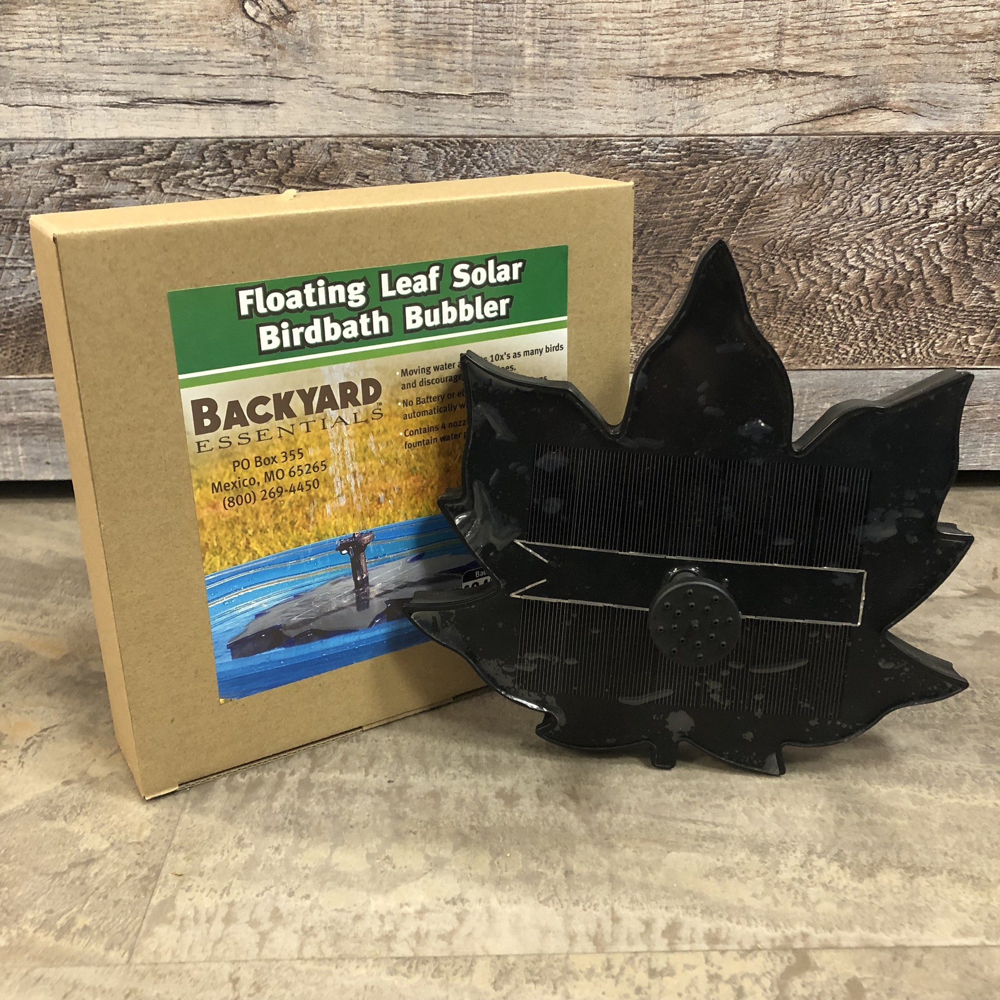 Floating Solar Bird Bath Bubbler - Leaf - Backyard Birds Nature Shop