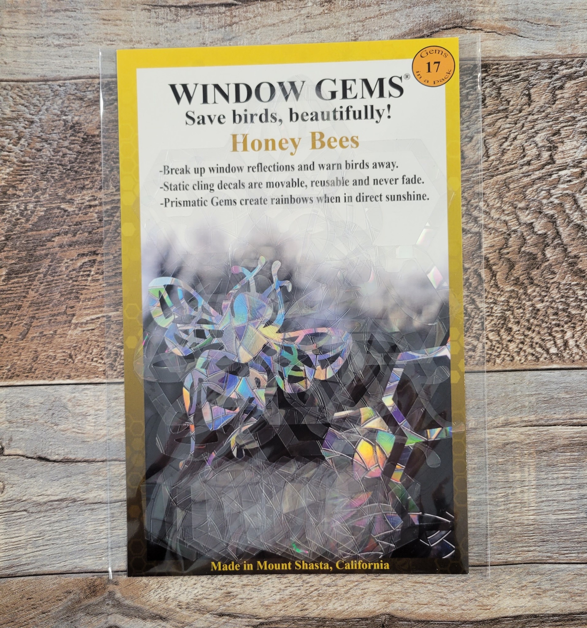 Window Gems Decals - Honey Bees - Backyard Birds Nature Shop