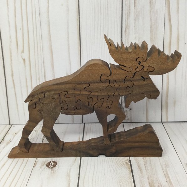 Brian's Wood Puzzle - Elk - Backyard Birds Nature Shop