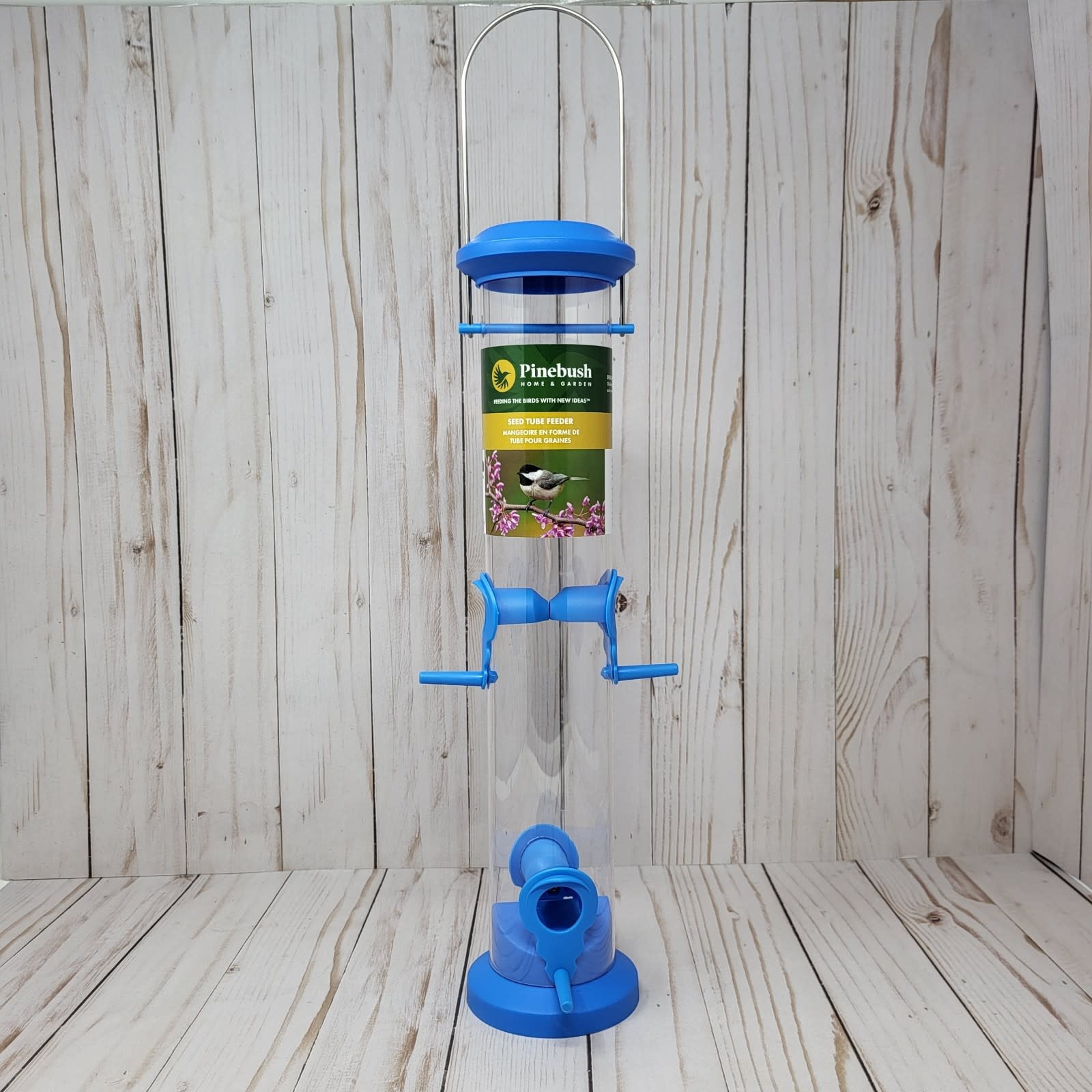 Wingfield Poly Seed Tube Feeder - Blue - Backyard Birds Nature Shop