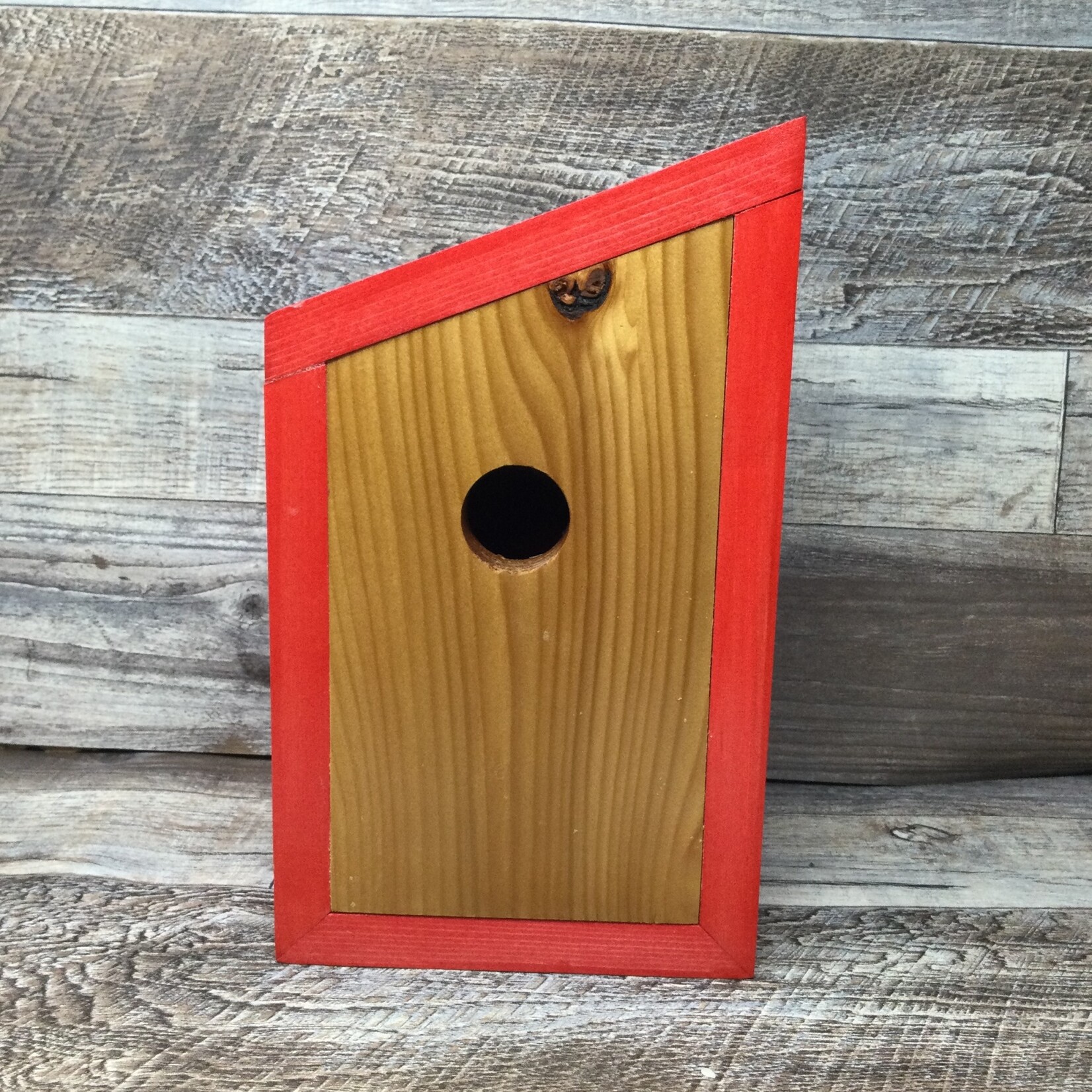 Wood Angled Bird House - Backyard Birds Nature Shop