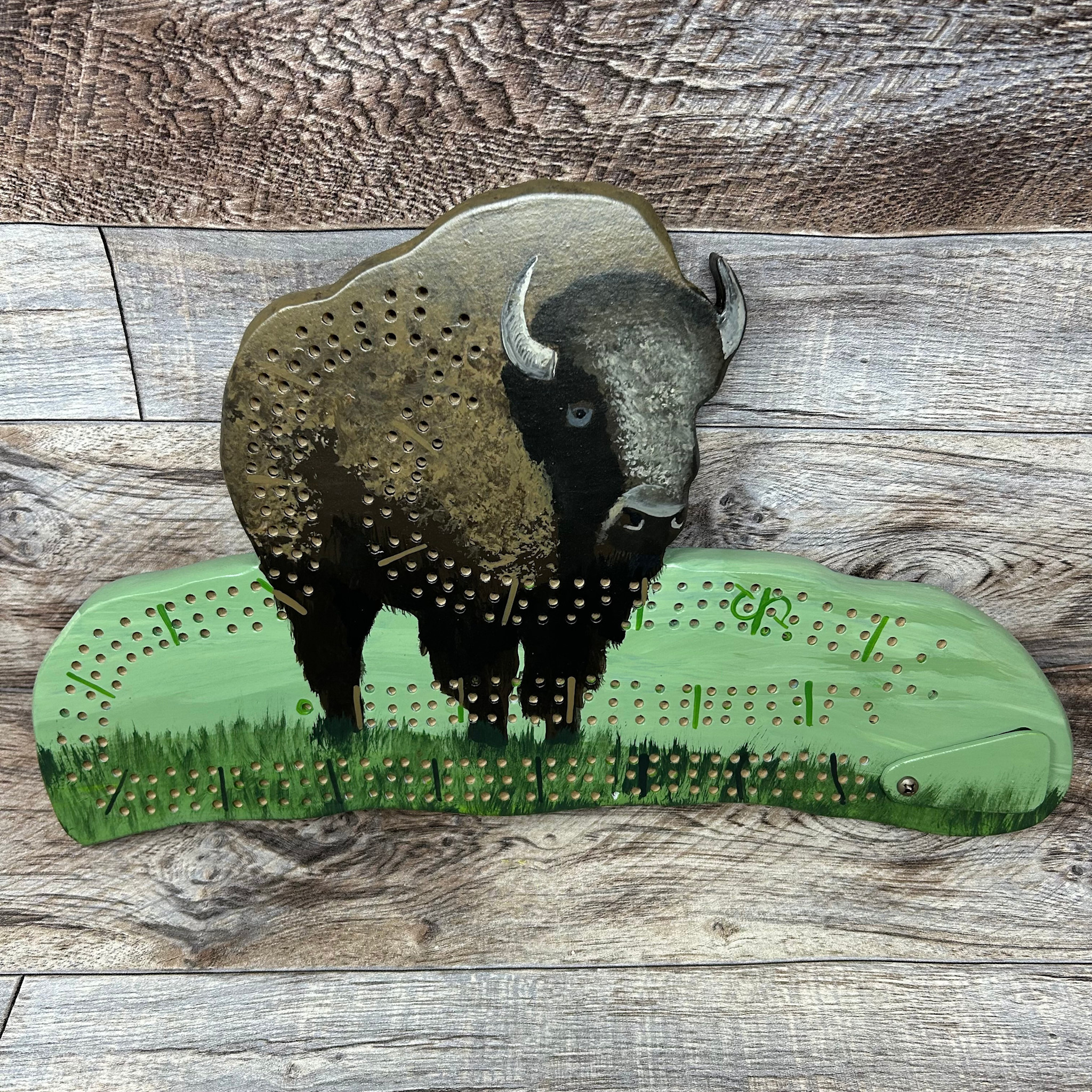 Riddle Cribbage Board - Bison - Backyard Birds Nature Shop