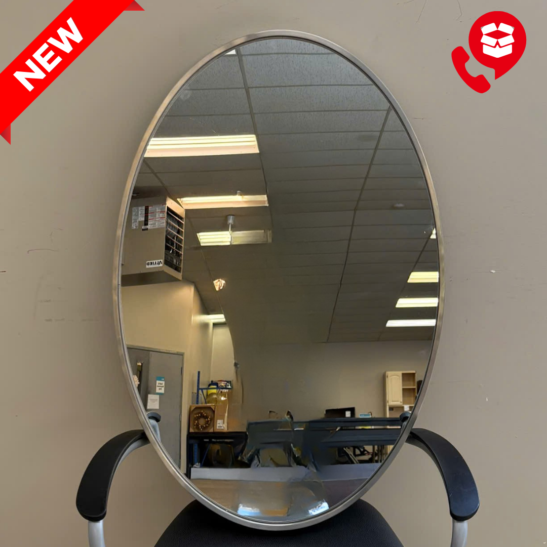 Oval Brushed Nickel Mirror - Habitat for Humanity ReStore - Thunder Bay