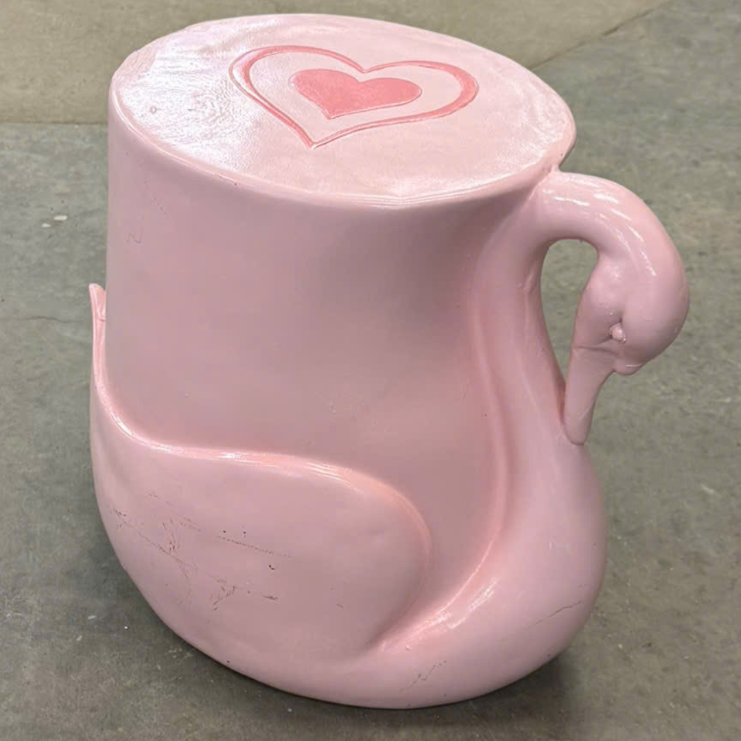 Pink Swan Stool - Habitat for Humanity ReStore - Thunder Bay