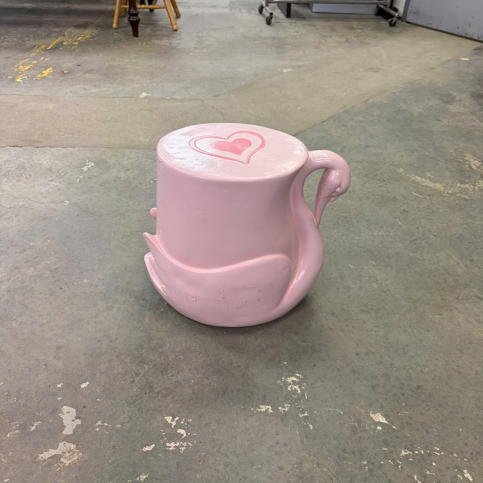 Pink Swan Stool - Habitat for Humanity ReStore - Thunder Bay