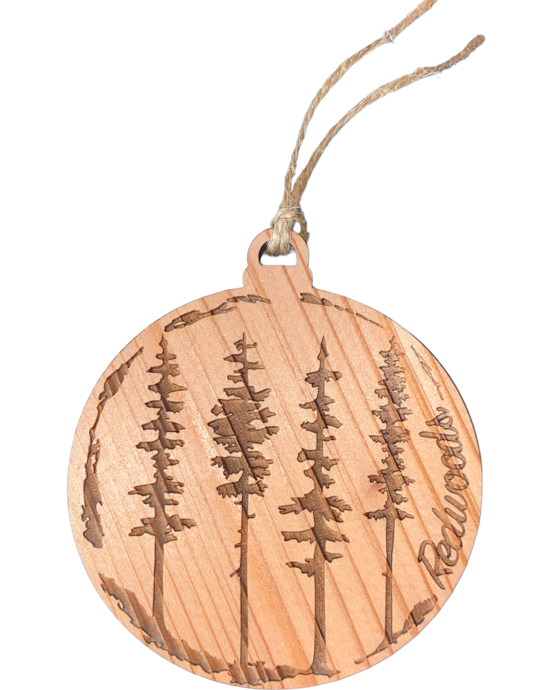 Redwood Ornament (4-Tree around) - Grandfather Tree Gifts and More