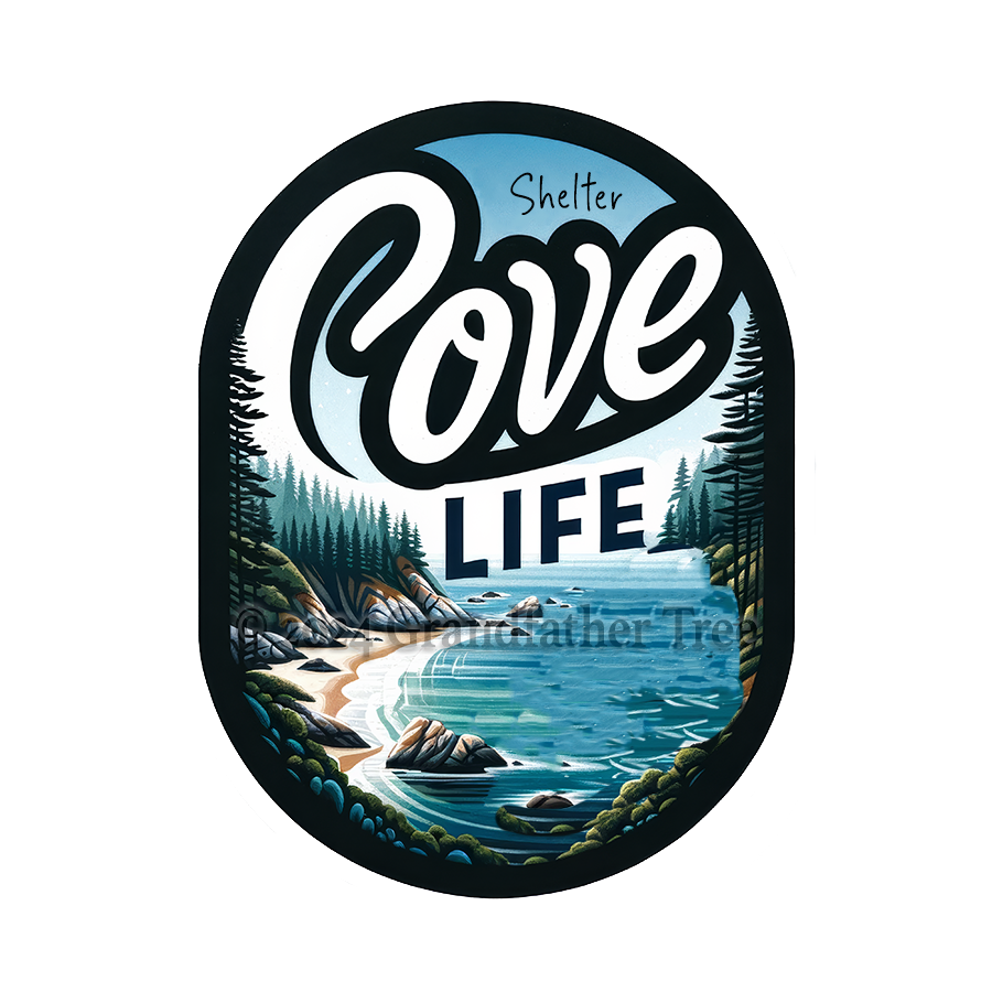 Shelter Cove Sticker | Durable, Weatherproof Coastal Design ...