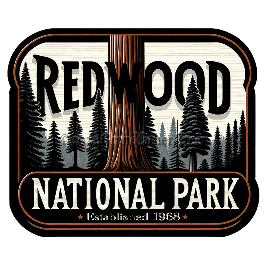 Sticker (Redwood National Park) - Grandfather Tree Gifts and More