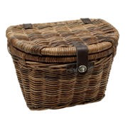 Electra Electra Front Basket - Woven Rattan With Lid, Natural - Hermosa ...