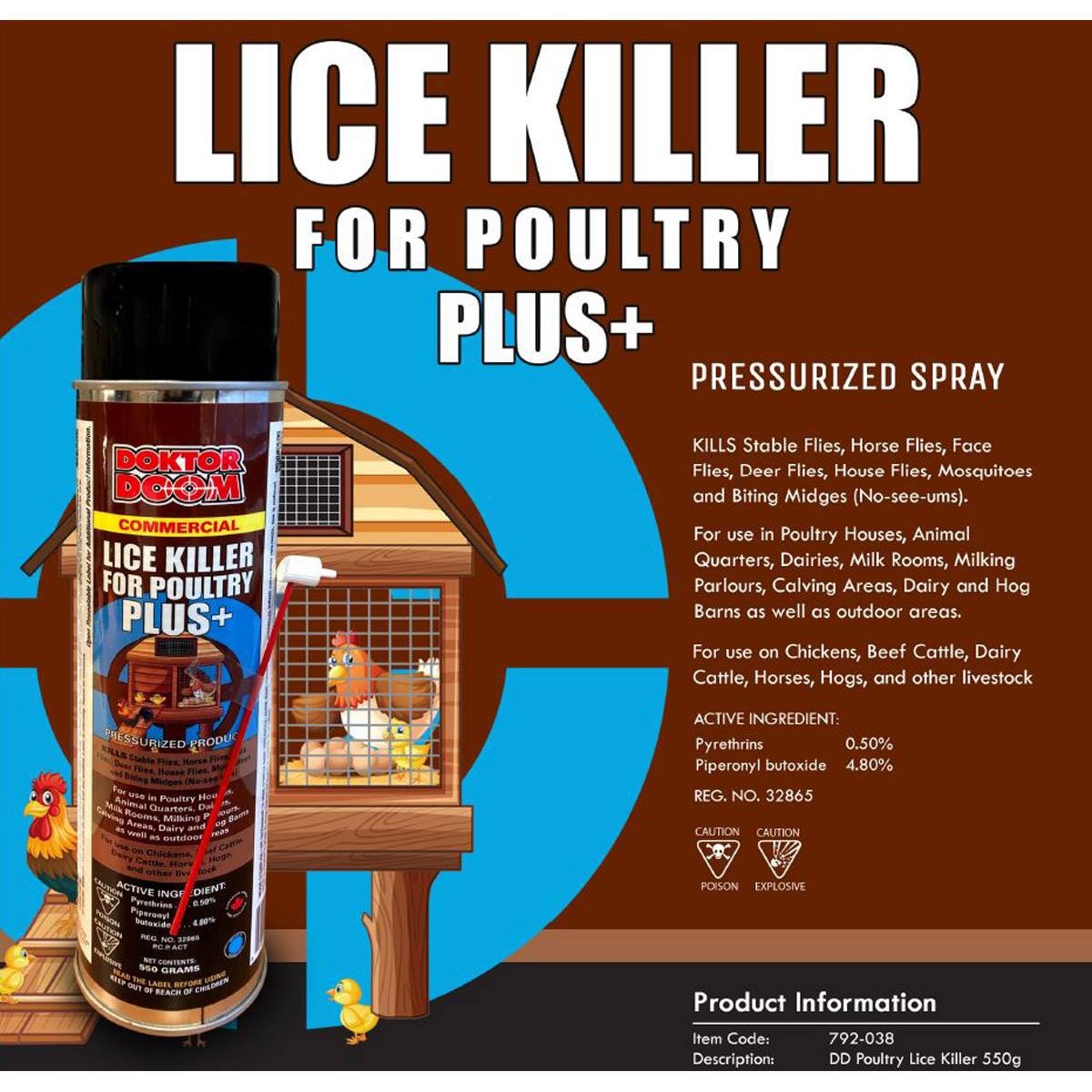DOKTOR DOOM - Insecticide contre les Poux de Volaille - Paddock Animal