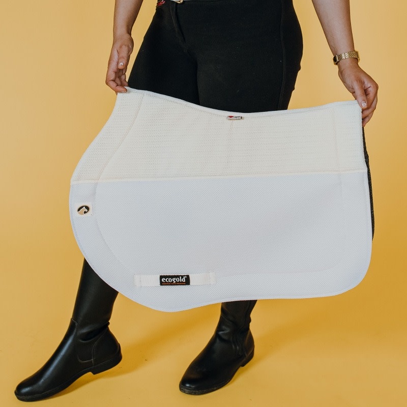 ECOGOLD - White Secure Jumper Saddle Pad - Paddock Animal & Co
