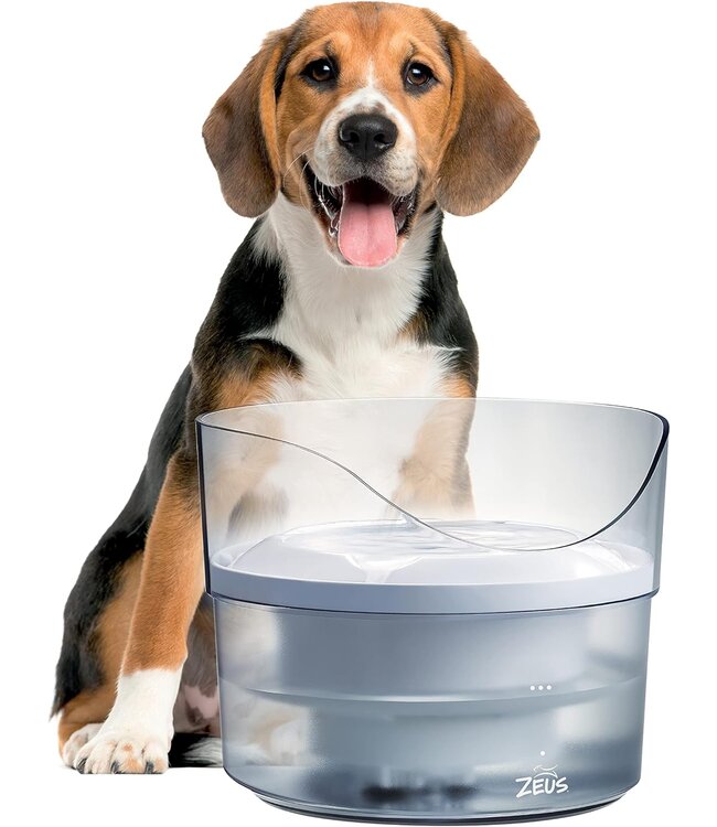 ZEUS - Fresh & Clear Fountain with Splash Guard - Paddock Animal & Co