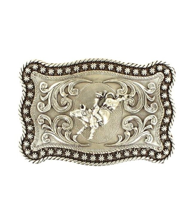M&F WESTERN - Bull Rider Edge Rectangle Belt Buckle - Paddock Animal & Co