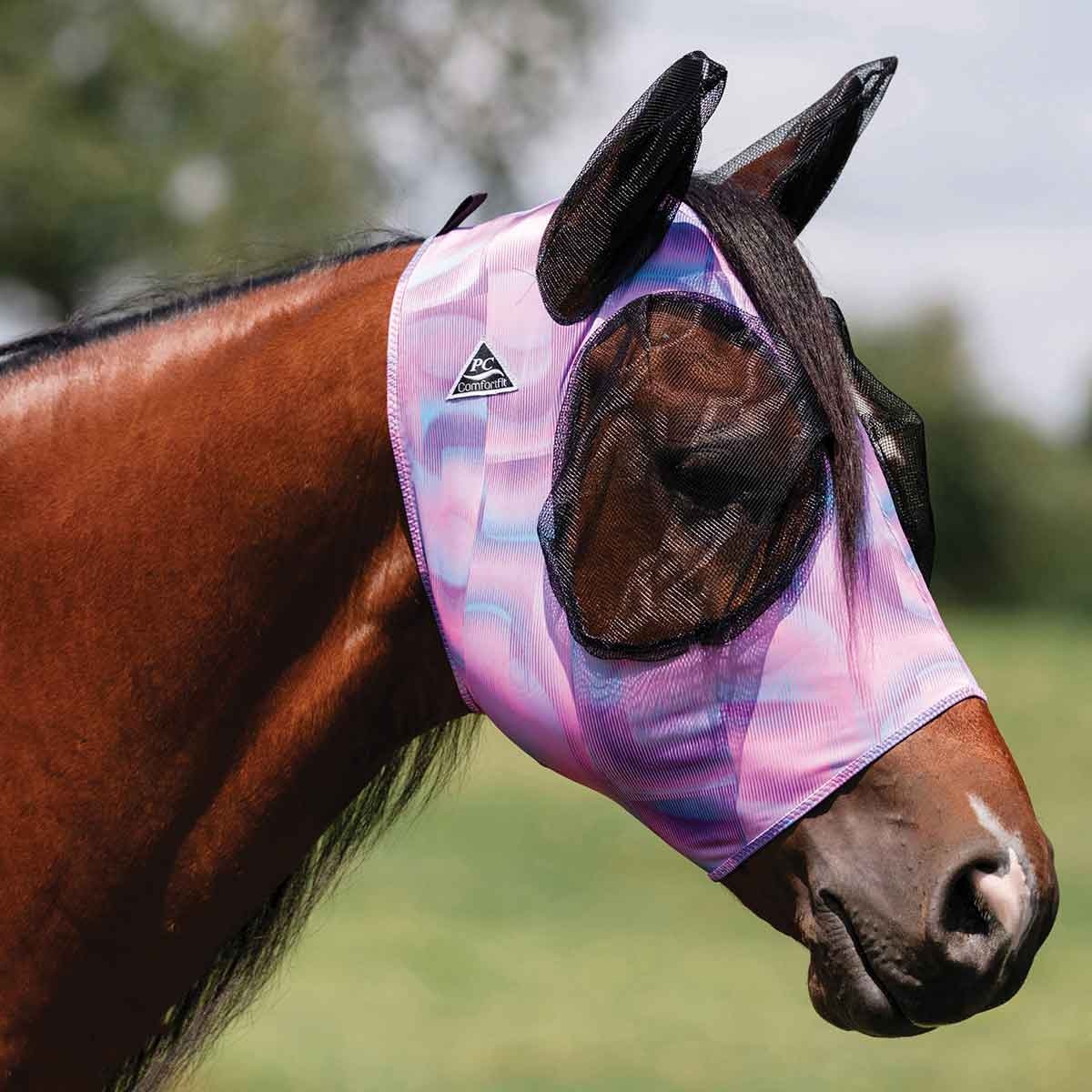 PROFESSIONAL'S CHOICE - Fly Mask Comfort Fit Lycra Geometric - Paddock ...