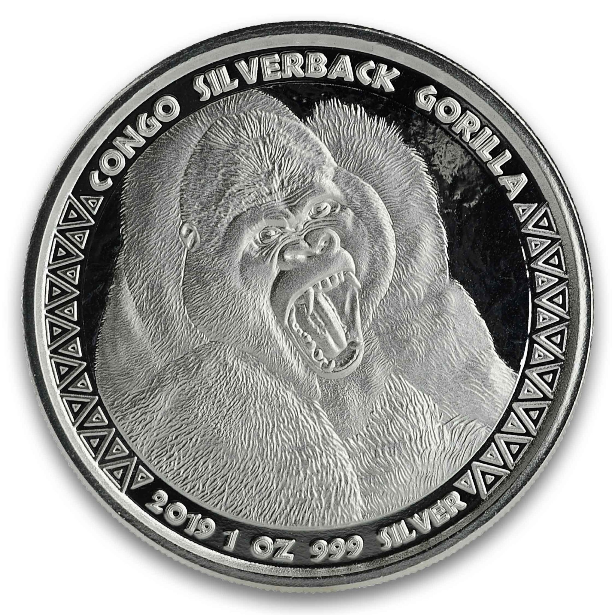 CONGO SILVERBACK GORILLA COIN, 2019, SILVER, 1OZ - Dominion Outdoors ...