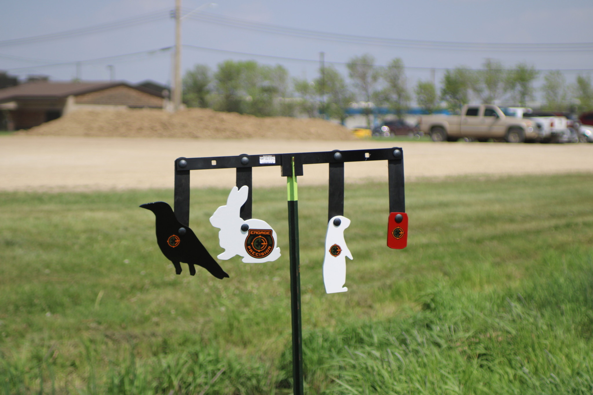 ENGAGE PRECISION AR500 STEEL T POST DOUBLE HANGER, 3/8", 30", BLACK ...