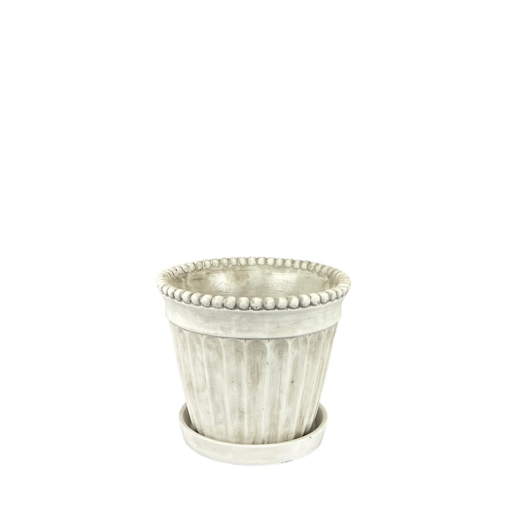 Pot, Indra White Round - Zocalo