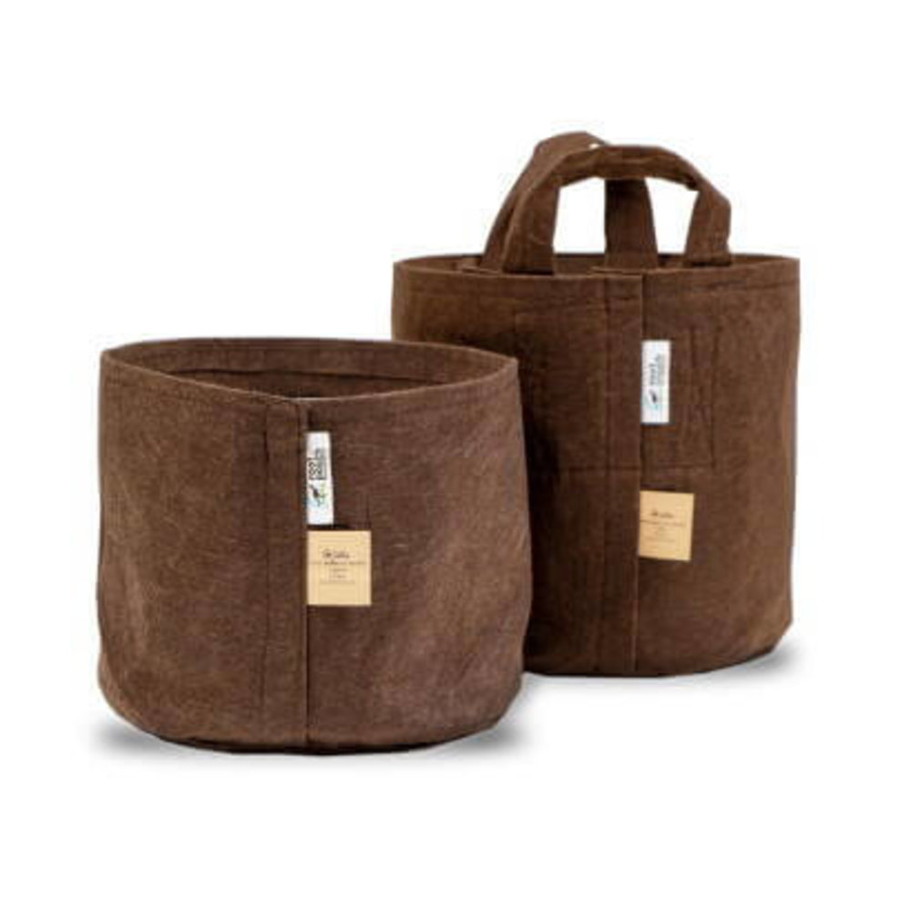 Root pouch 7 gallon brown fabric - Home Grown Supplies