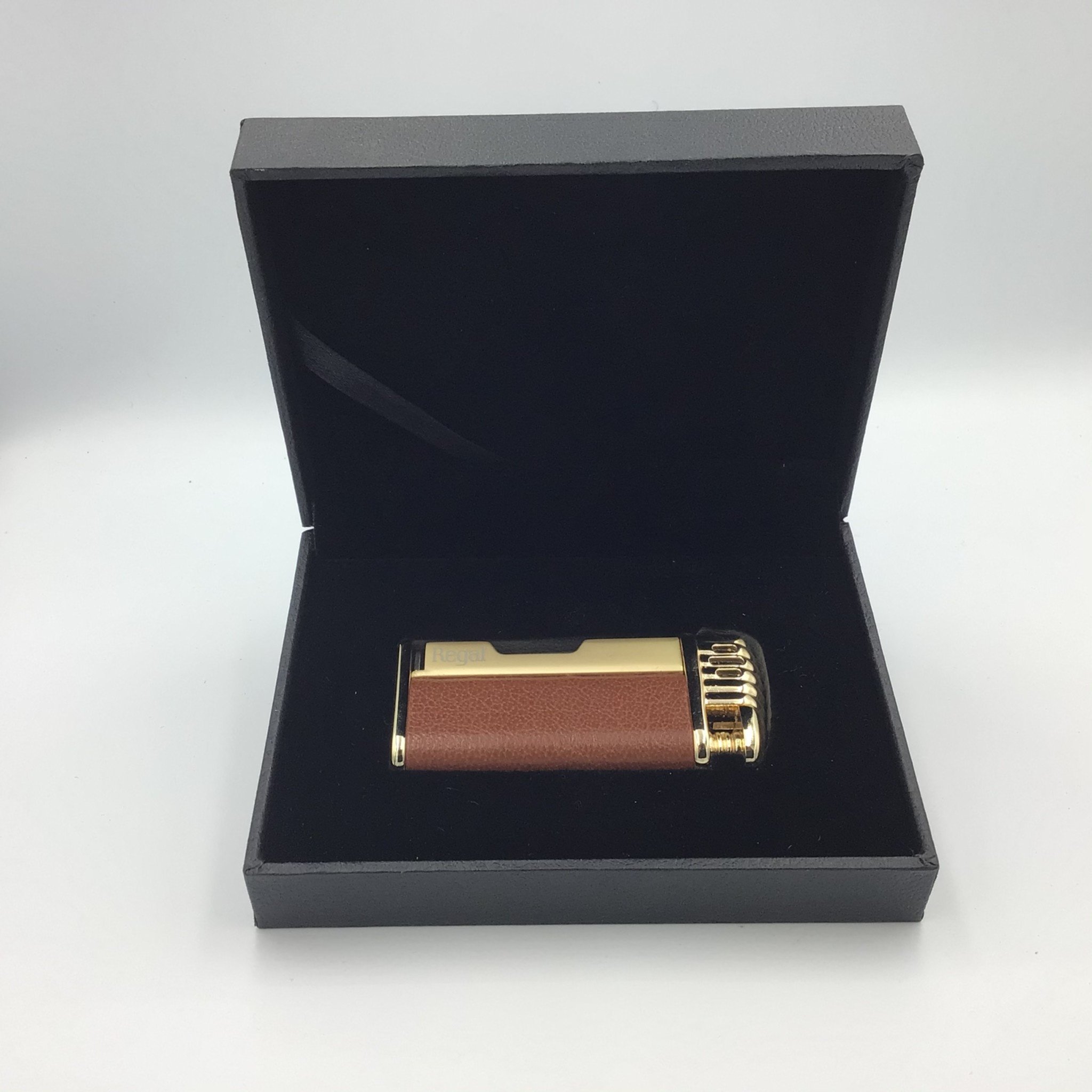 Regal Regal Pipe Lighter Brown & Gold - Walper Tobacco