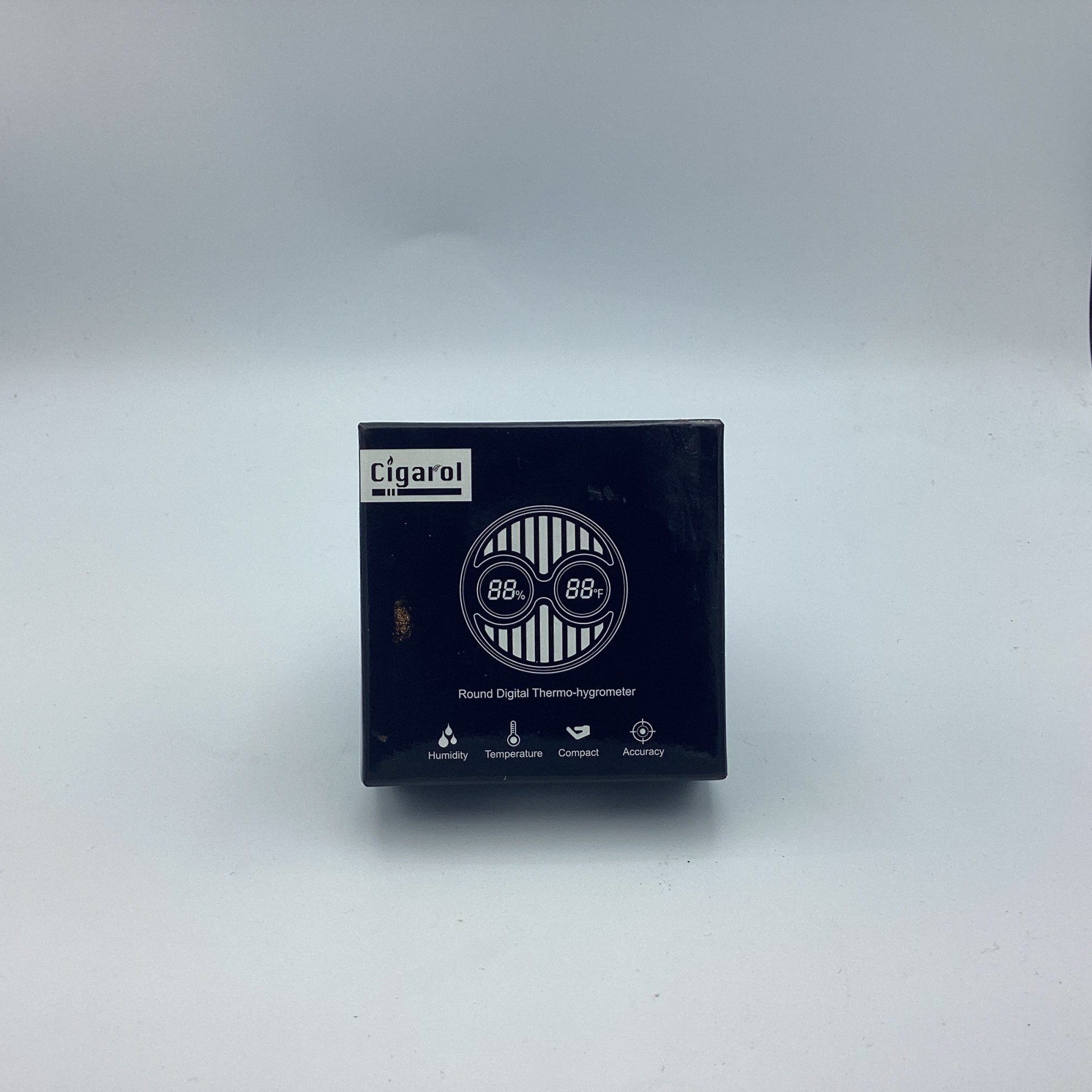 Just Cigars Cigarol Round Digital Thermo-Hygrometer - Walper Tobacco