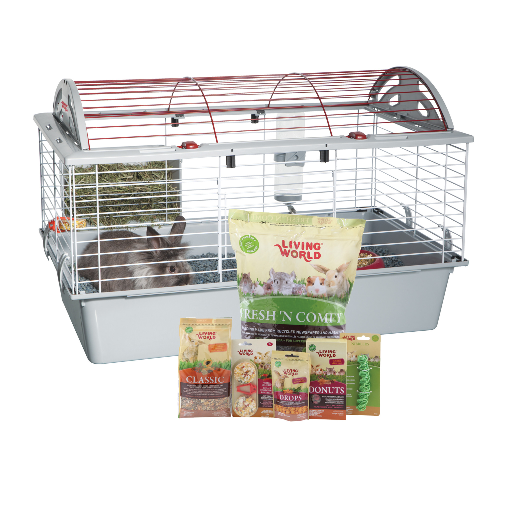 Living World Deluxe Rabbit Starter Kit - 78 cm L x 48 cm W x 50 cm H ...