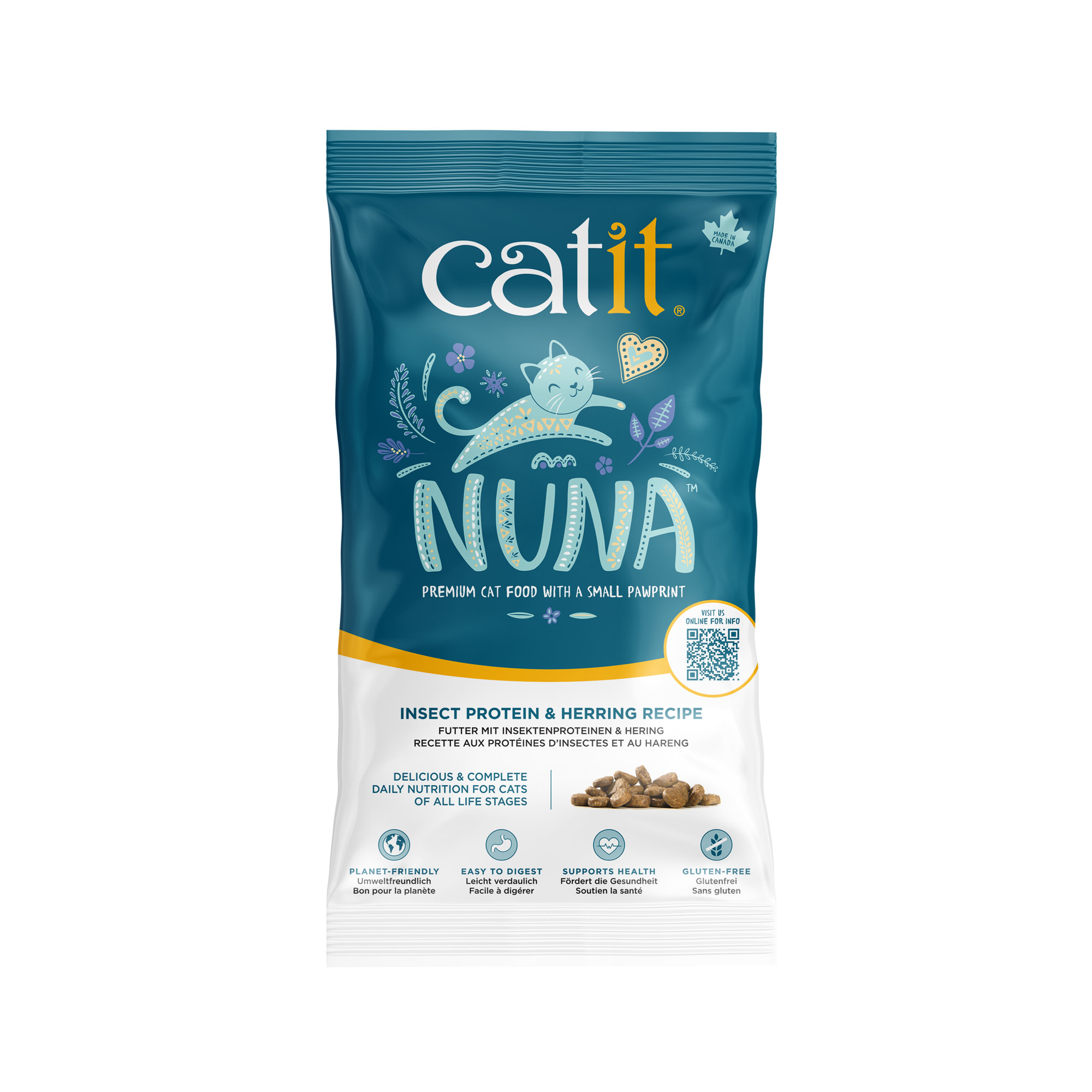 Catit Nuna Cat Food - Insect Protein & Herring Recipe - Sample Bag ...