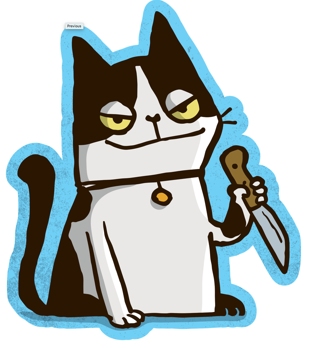 Cat Knife - Sticker - Large - Rick's Pet Stores Inc.