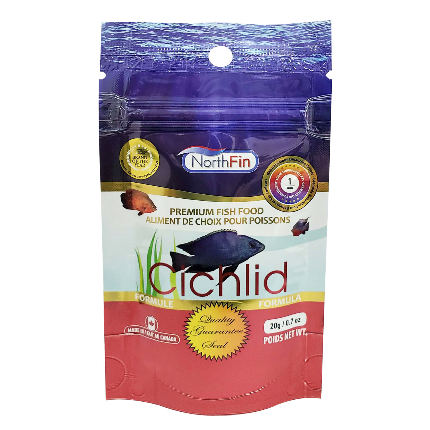 NorthFin Cichlid Formula - 1 mm - 20g - Rick's Pet Stores Inc.