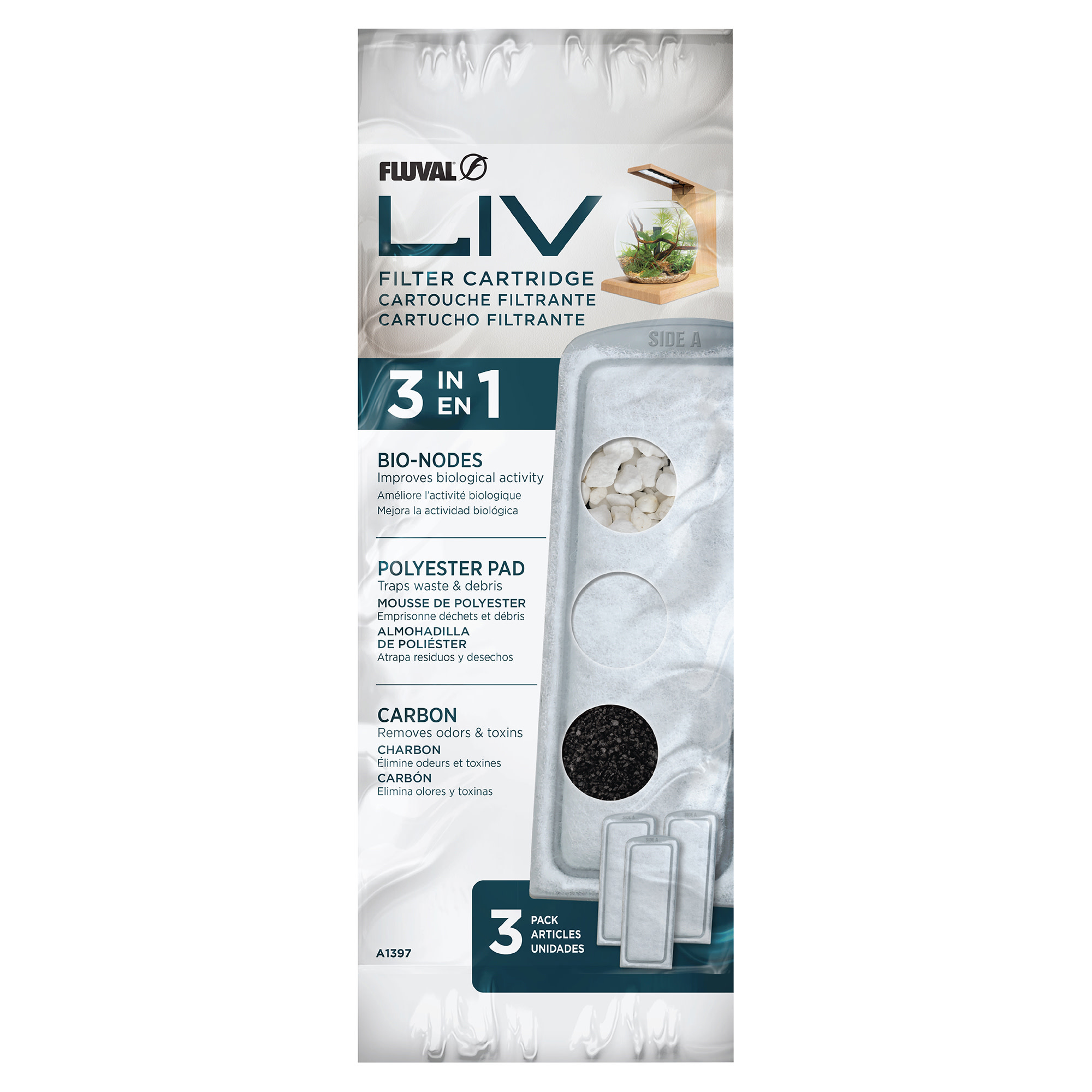 Fluval LIV Poly-Carb Replacement Cartridge - 3 Pack - Rick's Pet Stores ...