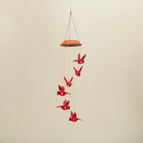 Solar Lighted Cardinal Chime - A Gathering Place