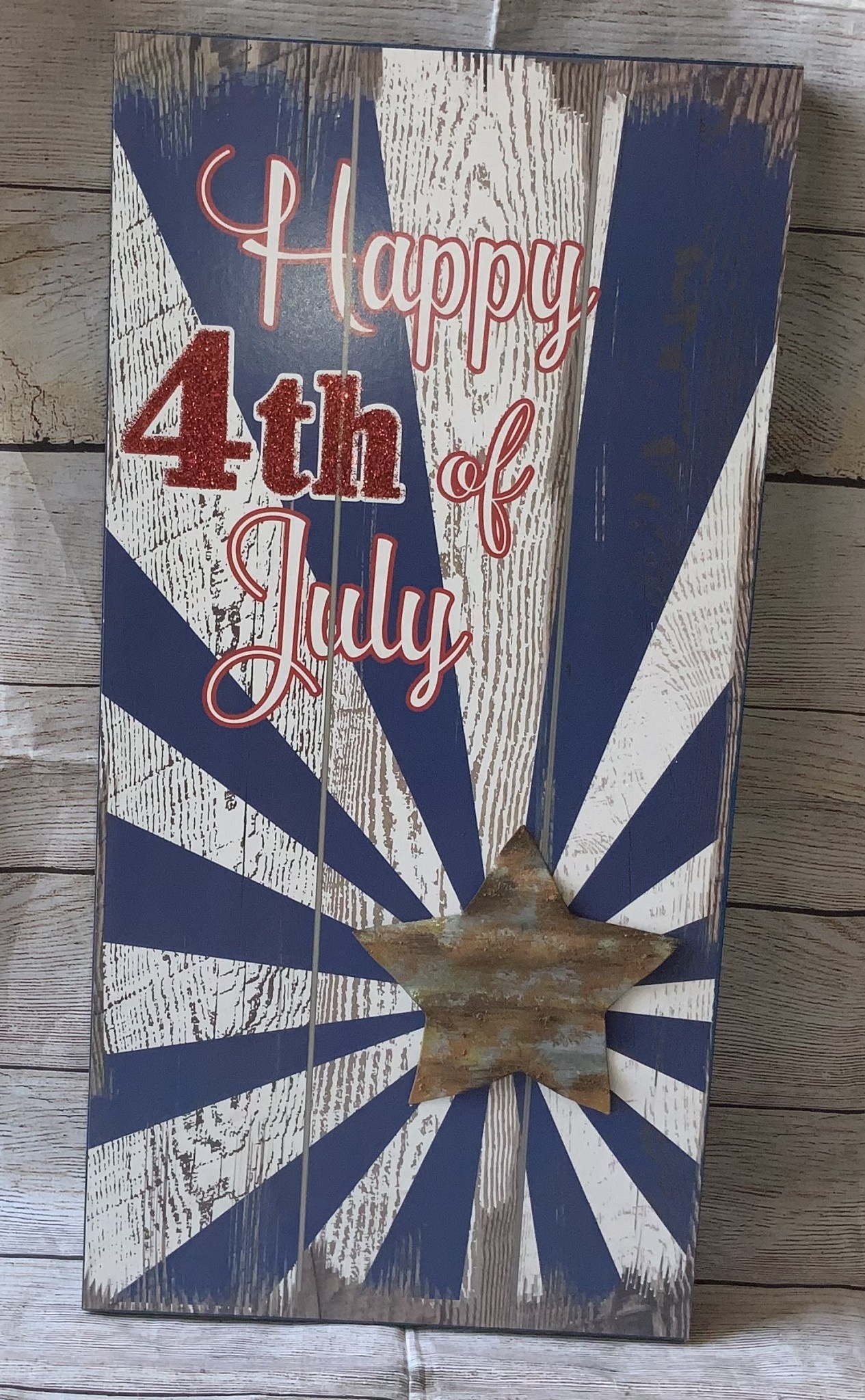 Happy 4th of July Starburst Sign - A Gathering Place