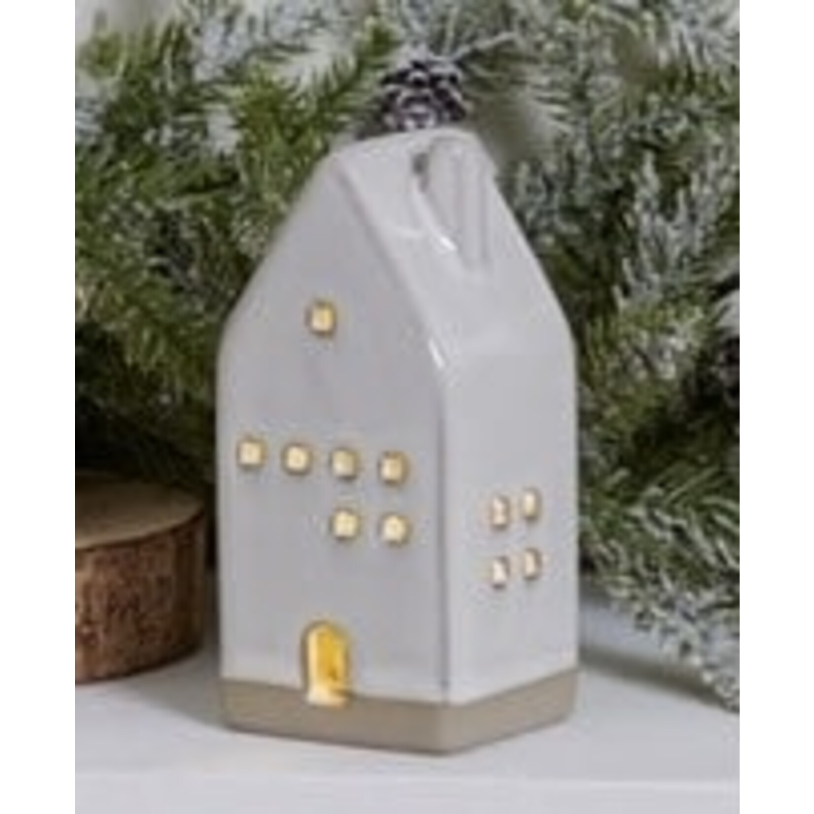 Ceramic Lighted House - A Gathering Place