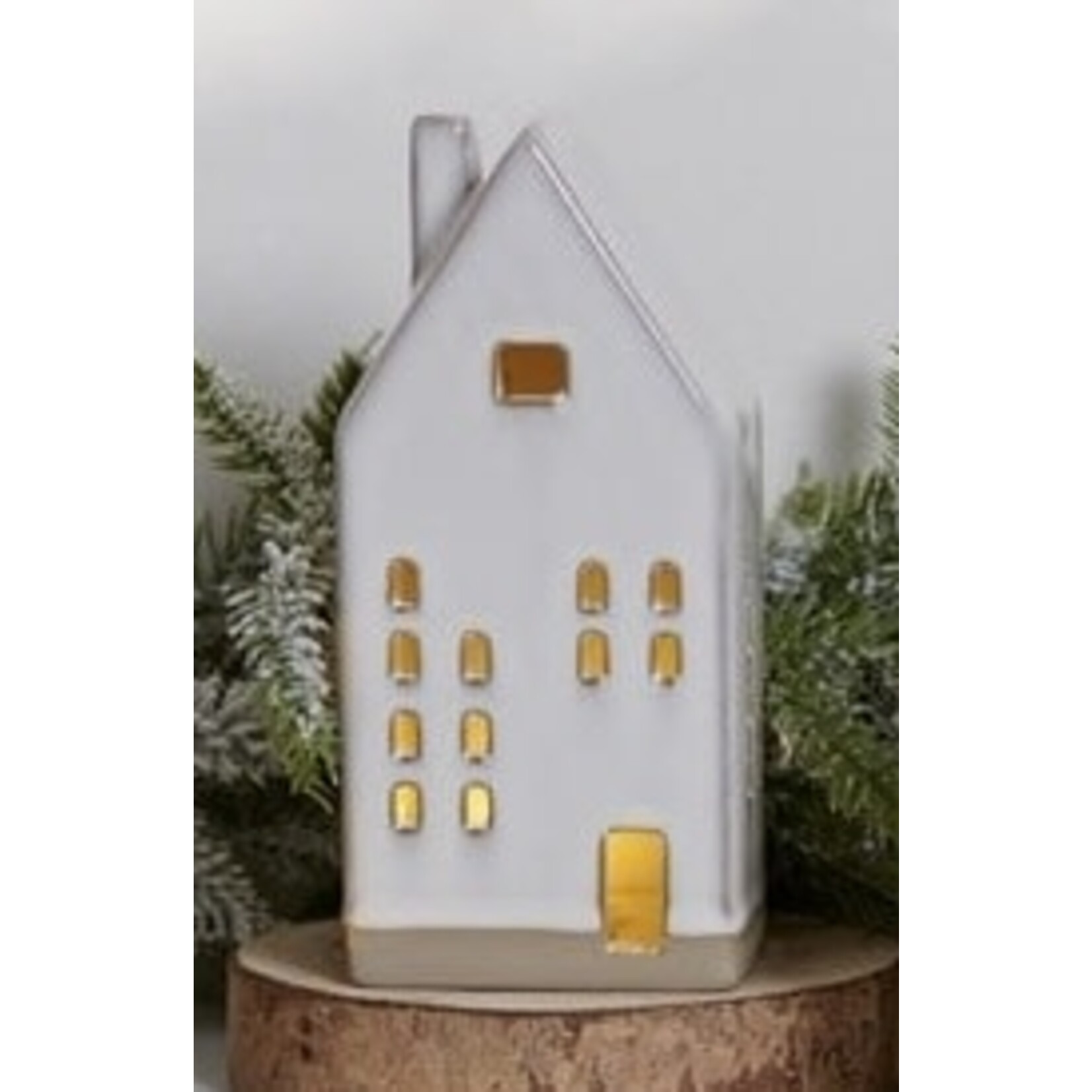 Ceramic Lighted House - A Gathering Place