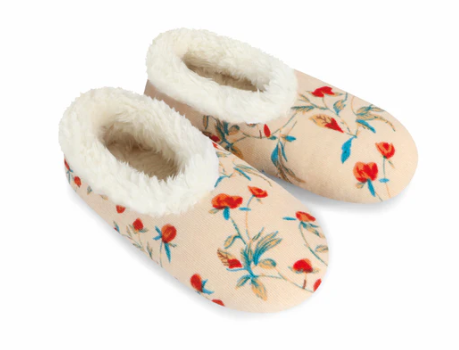 Snoozies Floral Bloom Corduroy Cream - A Gathering Place