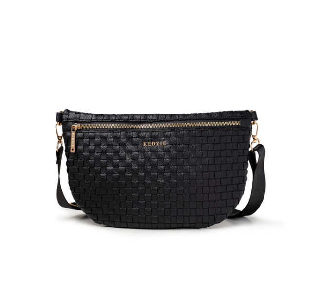 Kedzie Terrace Woven Crossbody Black - A Gathering Place