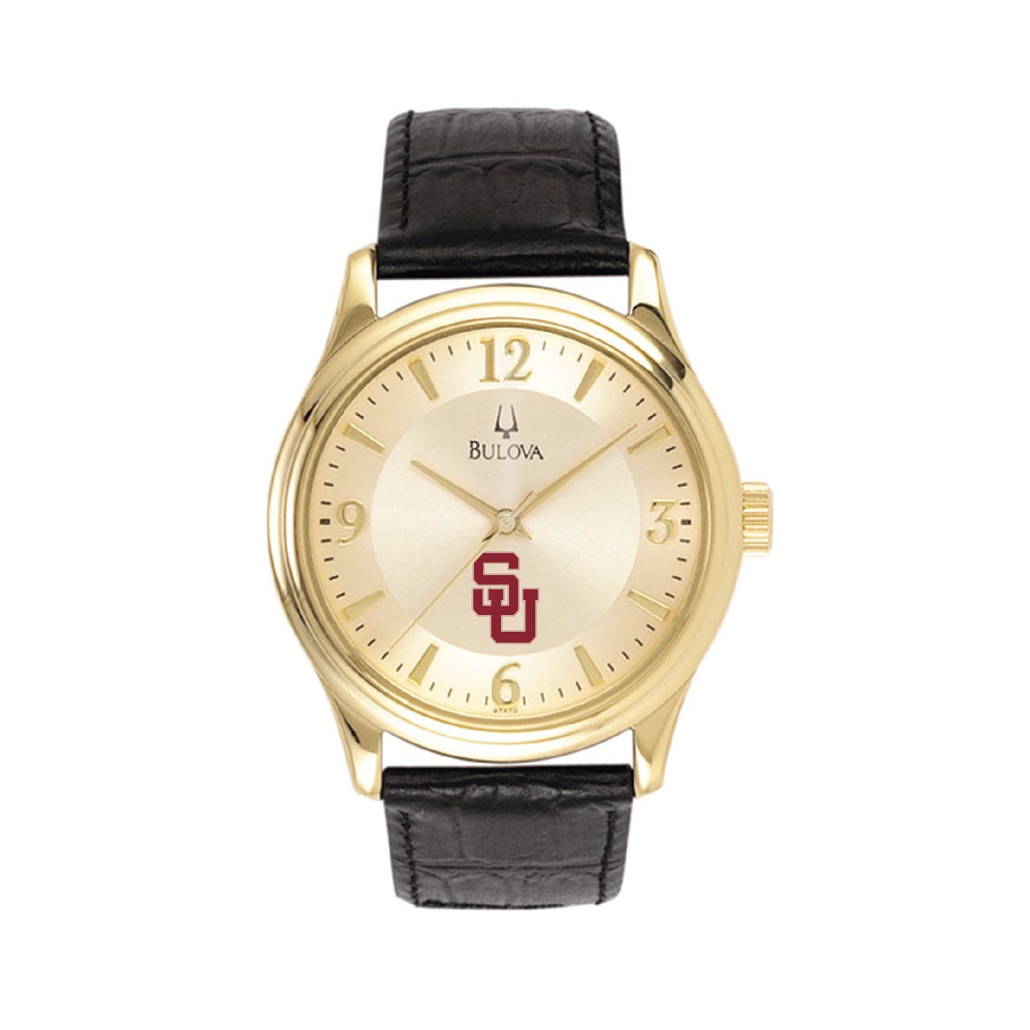 Bulova Men's Gold Leather Watch - Schreiner Outfitters Campus Retail Store