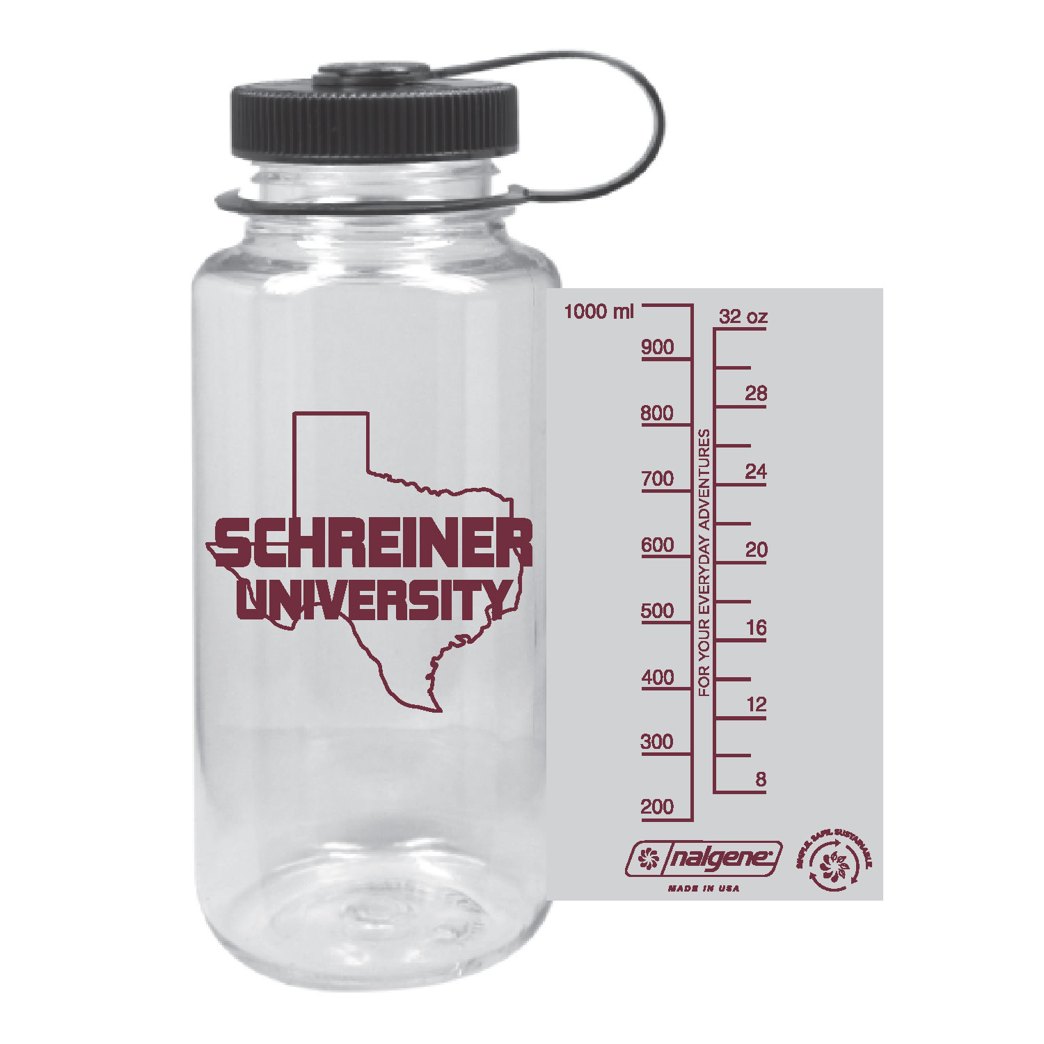 Nalgene Schreiner Texas Water Bottle Clear 32oz - Schreiner Outfitters ...